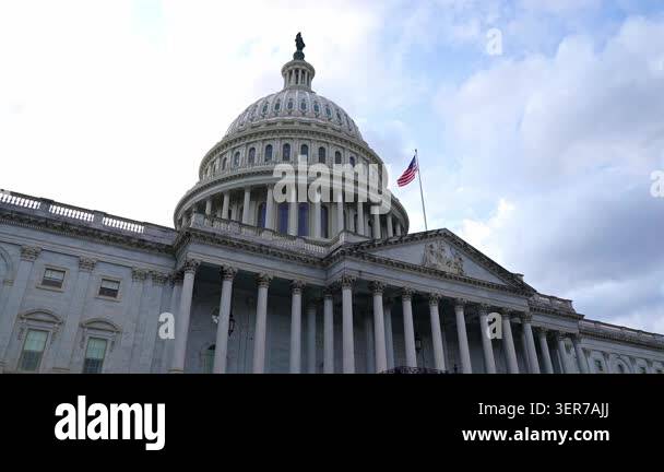 Famous Capitol in Washington DC. Washington DC landmark. Senate and ...