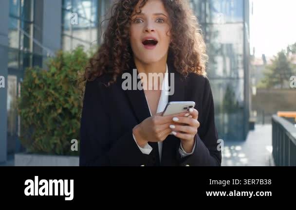 Caucasian business woman hope wishing with crossed fingers winning ...