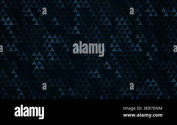 Triangle Of Future Technology Digital Geometric Abstract Video ...