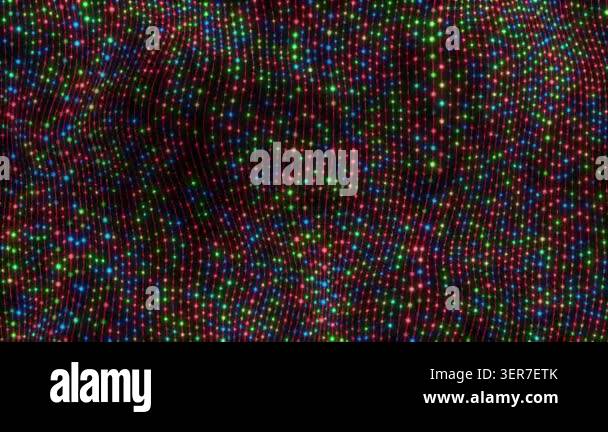Colorful Waves With Glowing Dots Flowing Video Animated Background ...