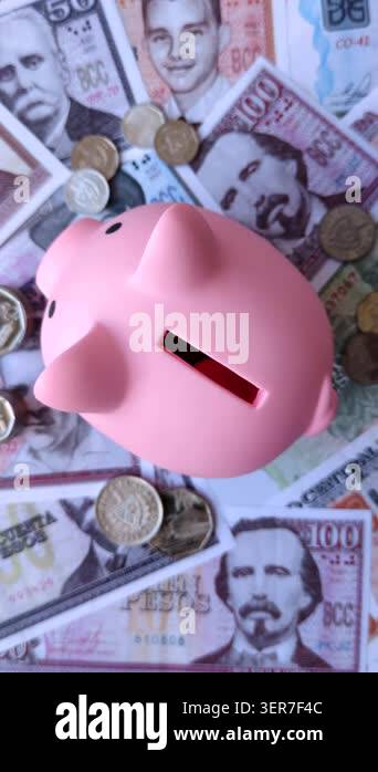 A piggy bank as a concept for storing, accumulating, and saving ...
