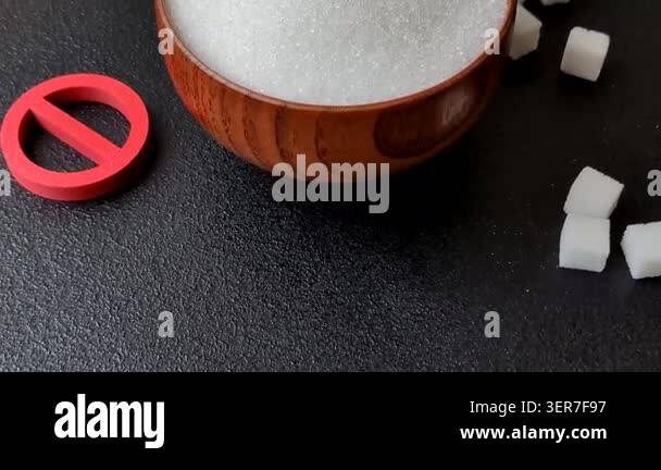 The sugar ban sign as a concept to stop the problem of diabetes and ...
