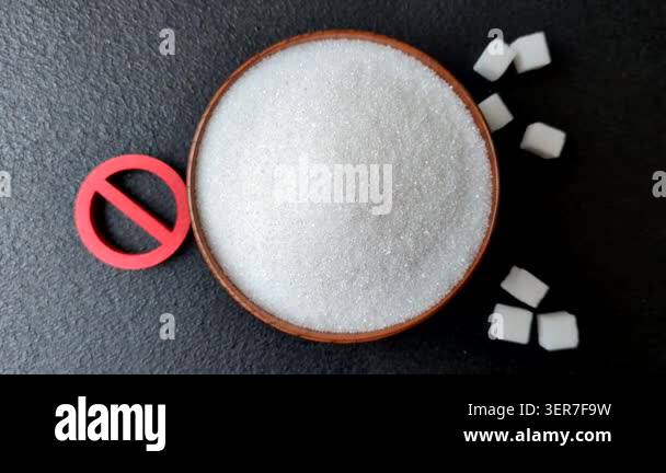 The sugar ban sign as a concept to stop the problem of diabetes and ...