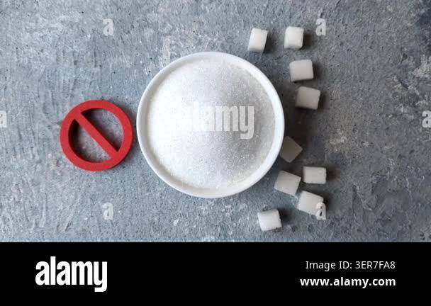 The sugar ban sign as a concept to stop the problem of diabetes and ...