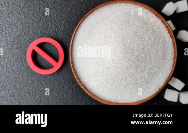 The sugar ban sign as a concept to stop the problem of diabetes and ...
