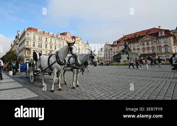 Prague. Czech Republic - 12 October 2024: Tourists stroll through ...