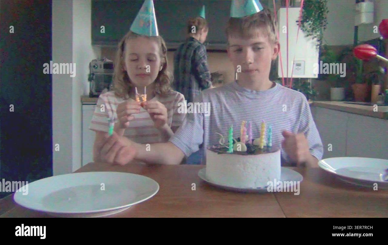 People celebrating a birthday party together at home Stock Video ...