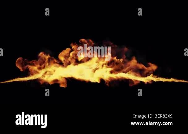 Two flamethrowers firing in unison - flamethrower arch - 60 fps, 4K Pro ...