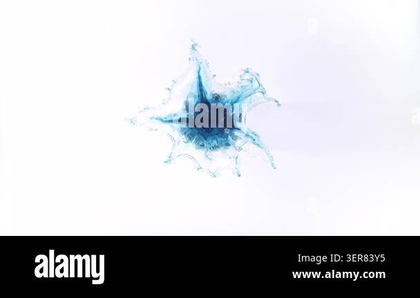 Super Slow Motion of Splashing Water Isolated on White Background ...