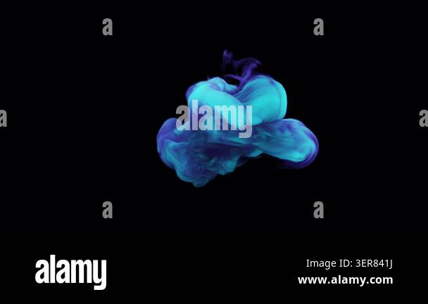 Blue smoke VFX element in slow motion - 4K Pro Res with mask pass Stock ...