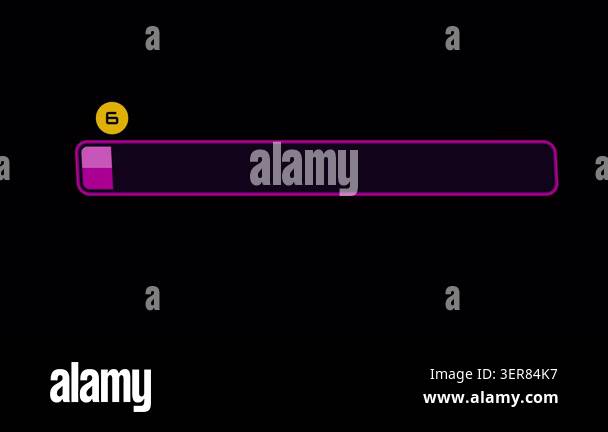 Minimalist pink loading bar indicating digital data progression and ...