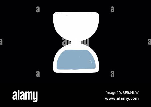 Animated video hourglass battery loading counter bar game process ...