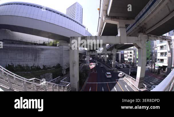 A cityscape of traffic jam at the downtown street in Ikejiri Tokyo ...