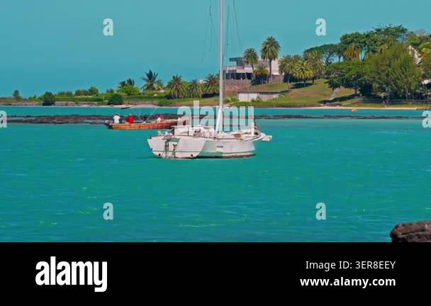 Beautiful tropical ocean coastline. Summer video background. A ...