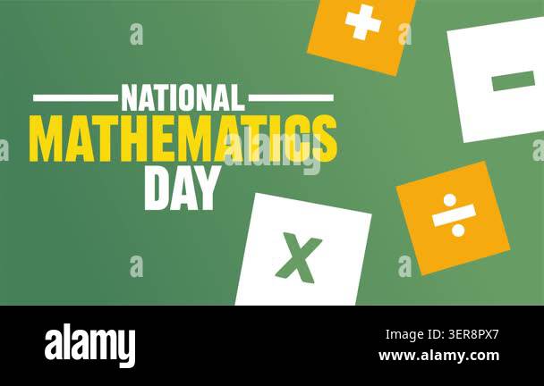 National Mathematics Day for better mathematics teaching Stock Video ...
