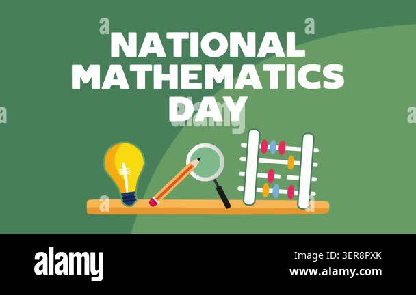 National Mathematics Day for better mathematics teaching Stock Video ...