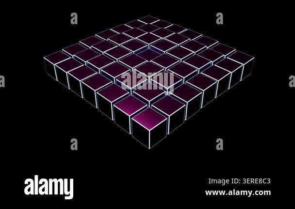 Metal cubes abstract wave bg able to loop endless 4k Stock Video ...