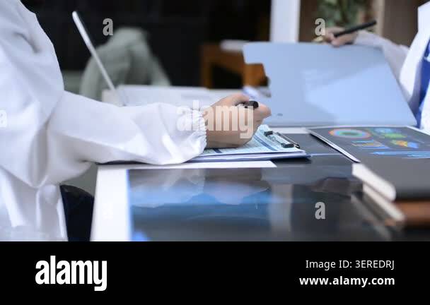doctor in hospital. medical staff working at the table Stock Video ...