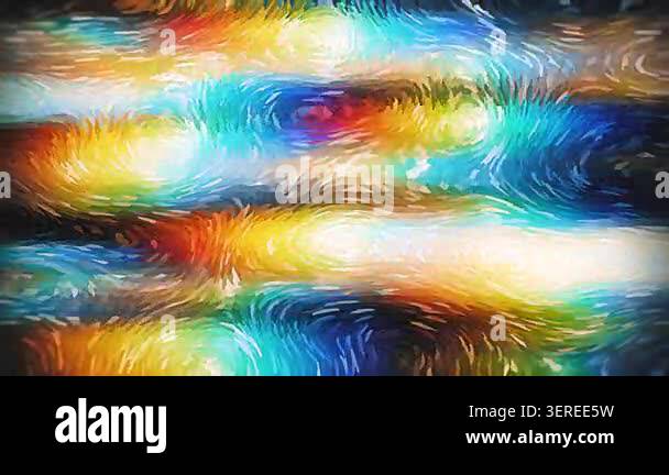 Beautiful 4k animation featuring flowing swirls of vibrant oil paint ...