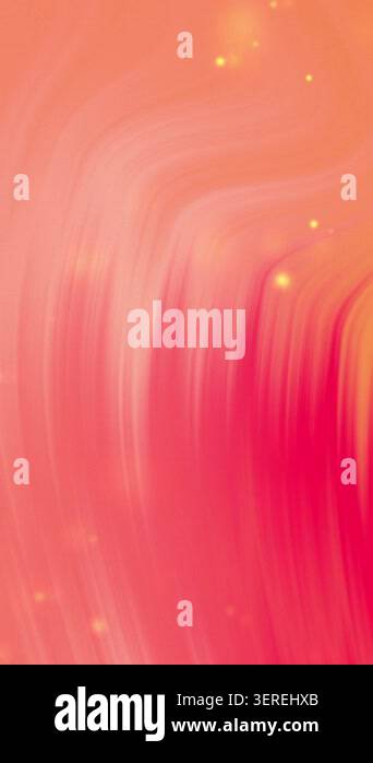 Soft gradients swirl in warm peach and magenta tones. Glowing particles ...