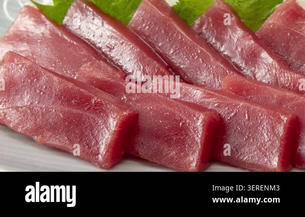 Fresh Tuna Sashimi Platter with Assorted Seafood and Chrysanthemum ...