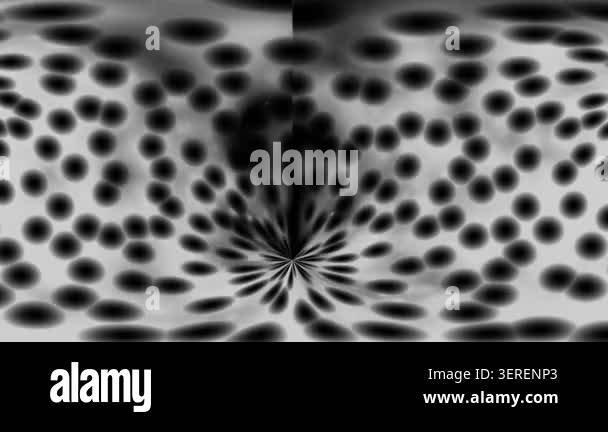 Distorted black dots twisting and shifting in fluid abstract motion ...