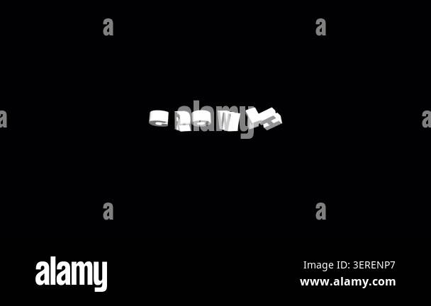 3D text animation featuring the word GROWTH, with rotating letters in ...