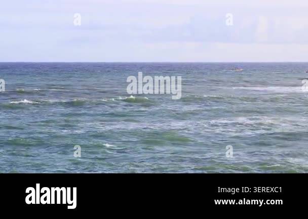 Kanyakumari Beach Ocean Waves with Blue Sea Horizon for Travel Nature ...