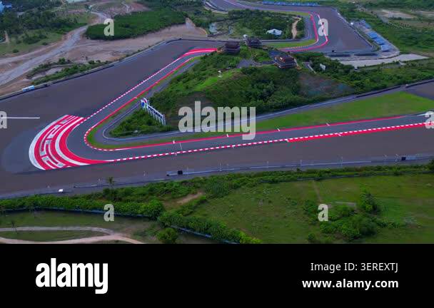 Mandalika International Street Circuit showcasing winding turns ...
