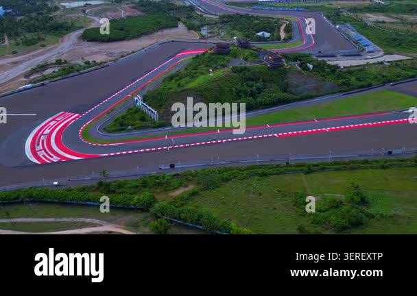 Mandalika International Street Circuit showcasing winding turns ...