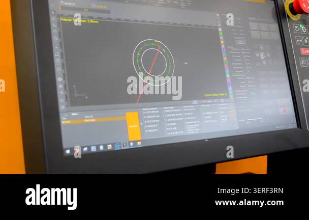 Software interface. Control systems for laser cutting of metals ...