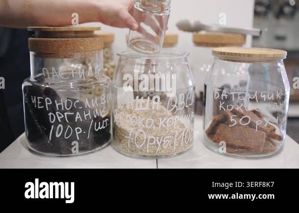 Glass jars are used as an eco-friendly and plastic-free solution for ...