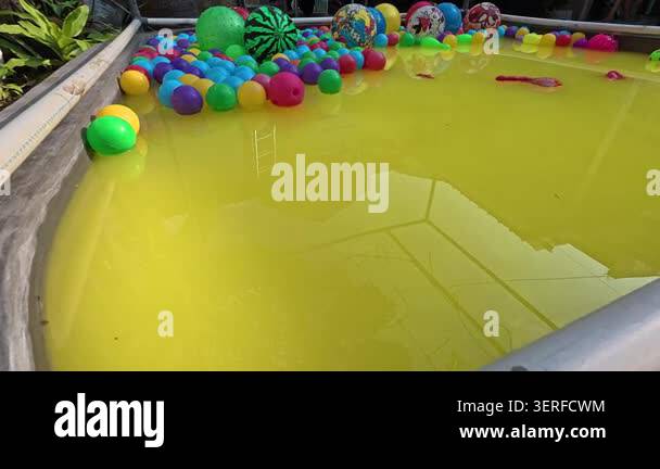 Colorful Toy Ball Playground for Early Childhood Recreation Stock Video ...