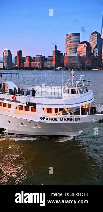 New York, USA, 8 May 2026: Cruise vessel on the Hudson River at ...