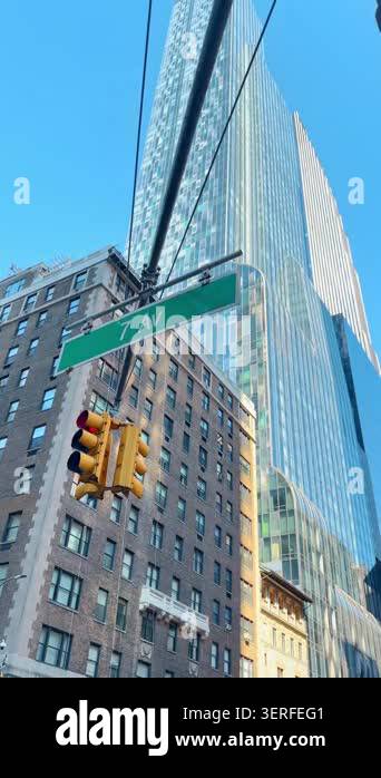 New York, USA, 22 May 2026: Seventh Avenue Sign And Glass Tower. Street ...