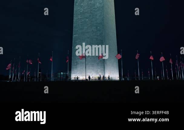 People walk around the Washington Monument in Washington, D.C. 555-foot ...