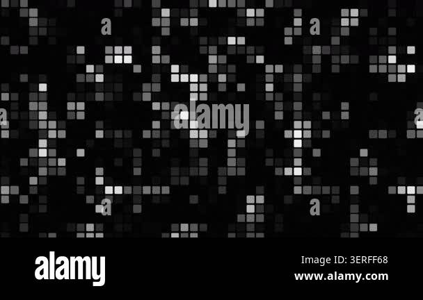 Geometric monochromatic pixel grid animation background for tech ...