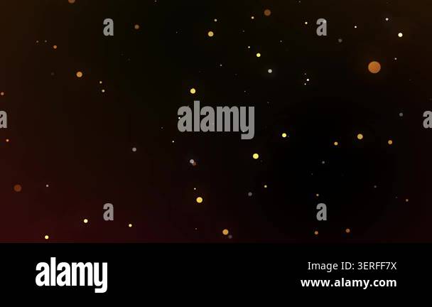 Golden particles glowing animation with luxury shine sparkle on dark ...