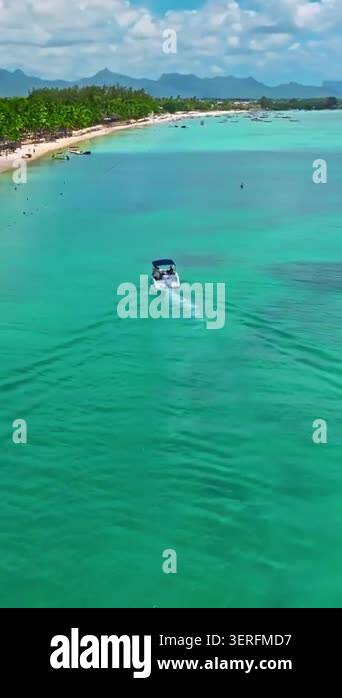 Aerial view of incredibly beautiful tropical island beaches with ...