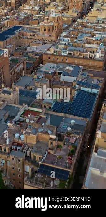 Aerial view of Valletta the capital city of Malta Stock Video Footage ...