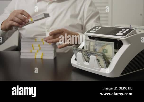 Finance concept with hand and money counter. Financial operations ...