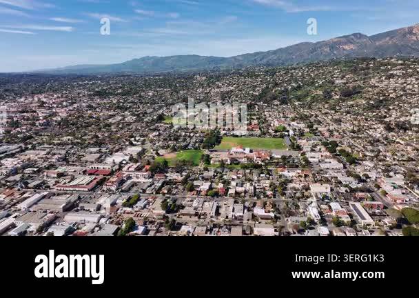 Sunny day in Santa Barbara. Santa Barbara coast and mountains. Santa ...