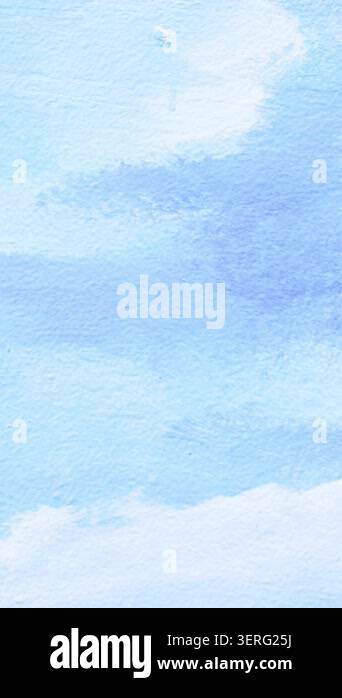Blue and white paint wall texture resembling soft cloudy sky atmosphere ...