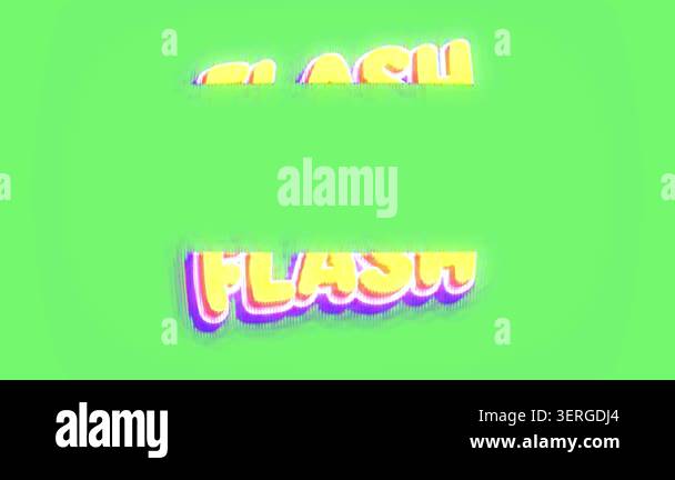 Motion animation text design. Bold 3d flash promo text in yellow and ...