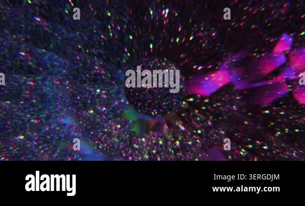 Defocused optical glow. Neon radiant light. Purple blue green color ...