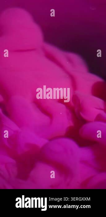 Vertical video. Smoke explosion. Blur fume. Pink purple mist ink blow ...