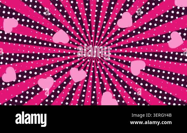 Pink Radial Heart Pattern 4K Stock Video Footage - Alamy