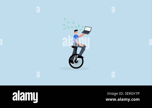 Make money online, 4k animation of businessman uses his expertise to ...