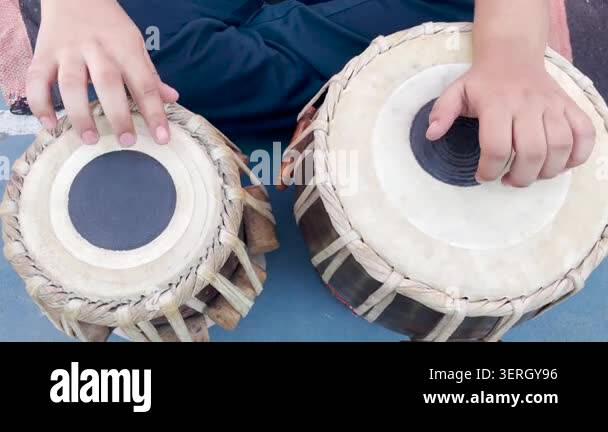 practics on the harmoniya hammonium music instrument Stock Video ...