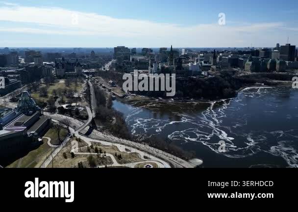 aerial view of kiev city in the winter Stock Video Footage - Alamy